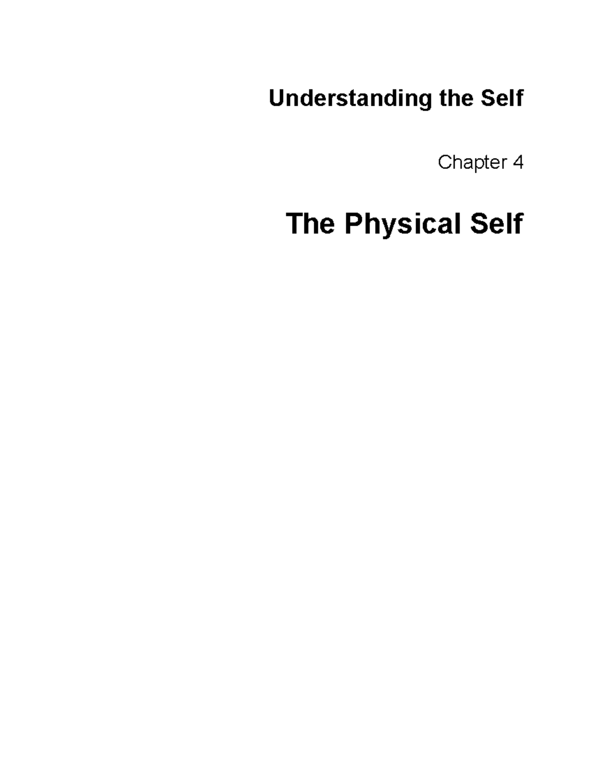 Lesson-4-UTS - understanding the self - Understanding the Self Chapter ...
