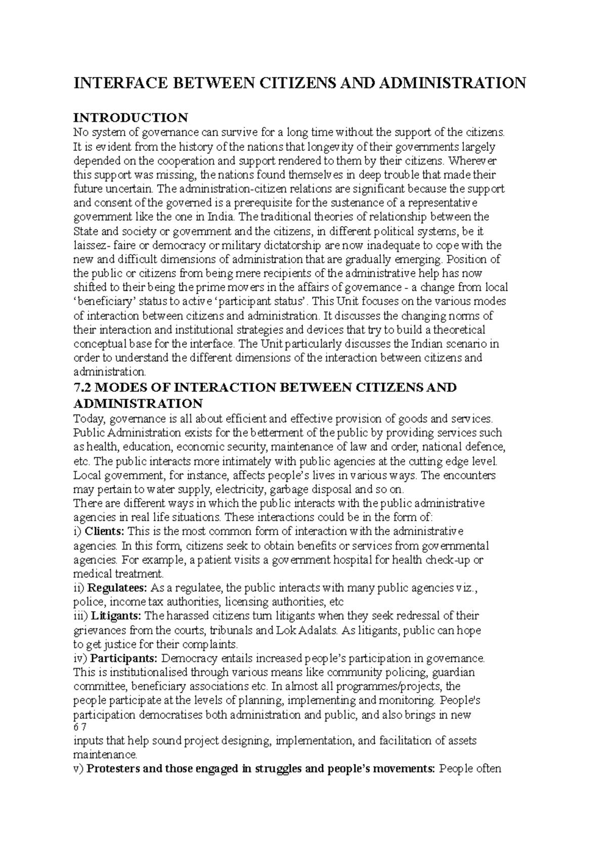 Interface Between Citizens AND Administration - INTERFACE BETWEEN ...