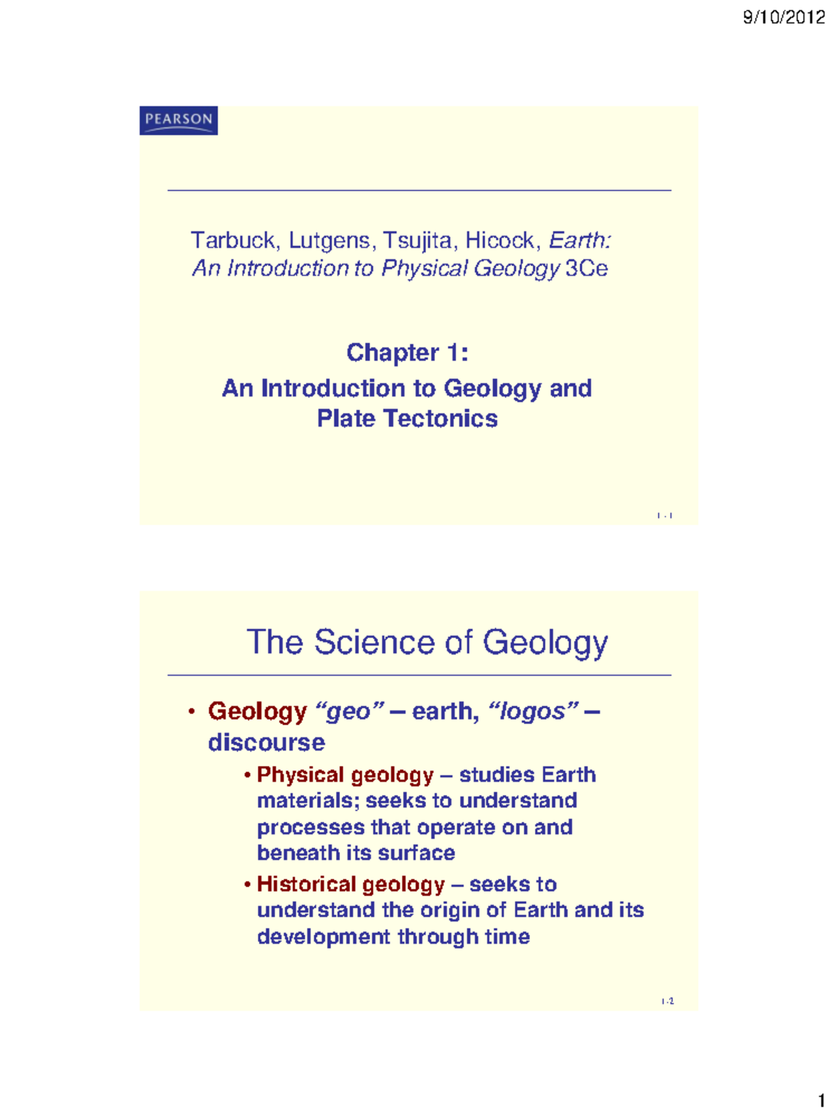 Chapter 1 - Geology and Tectonic Plates - • An Introduction to Physical ...
