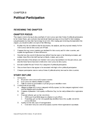Chapter 9 - CHAPTER 9 Political Parties REVIEWING THE CHAPTER CHAPTER ...