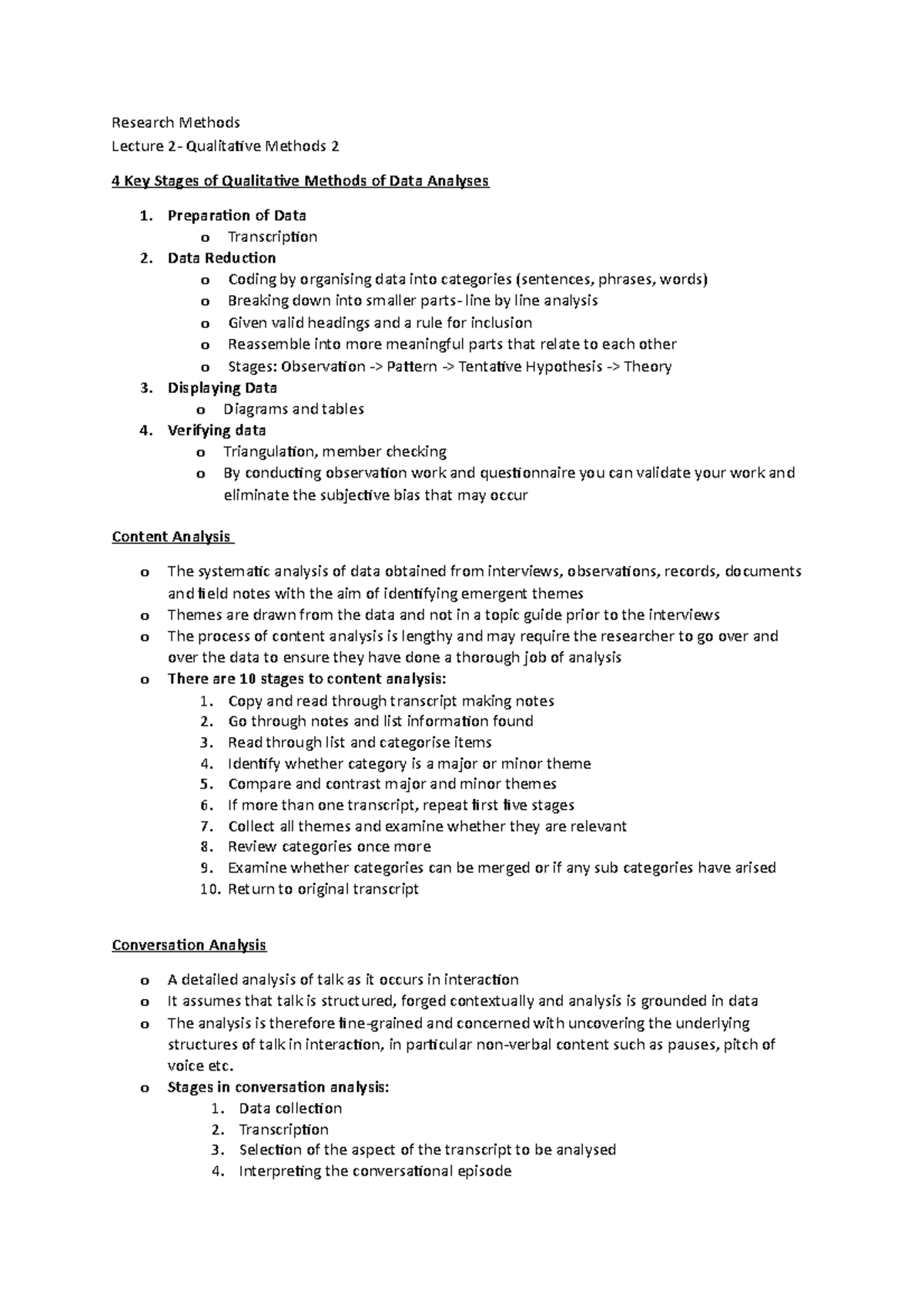 Research Methods Lecture 2 - Copy and read through transcript making ...