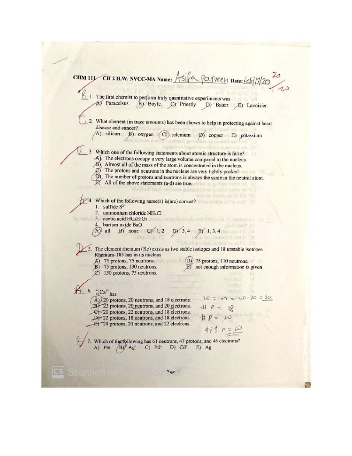 Chm hw2 - this is Chem homework for chapter two. - CHEM 211 - Studocu