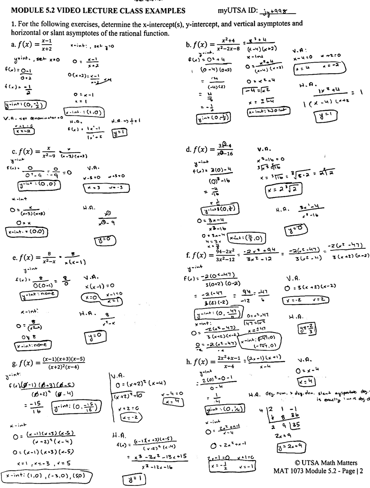 Jun 9, Doc 15 - 5.2 homework practice problems - MAT 1073 - Studocu