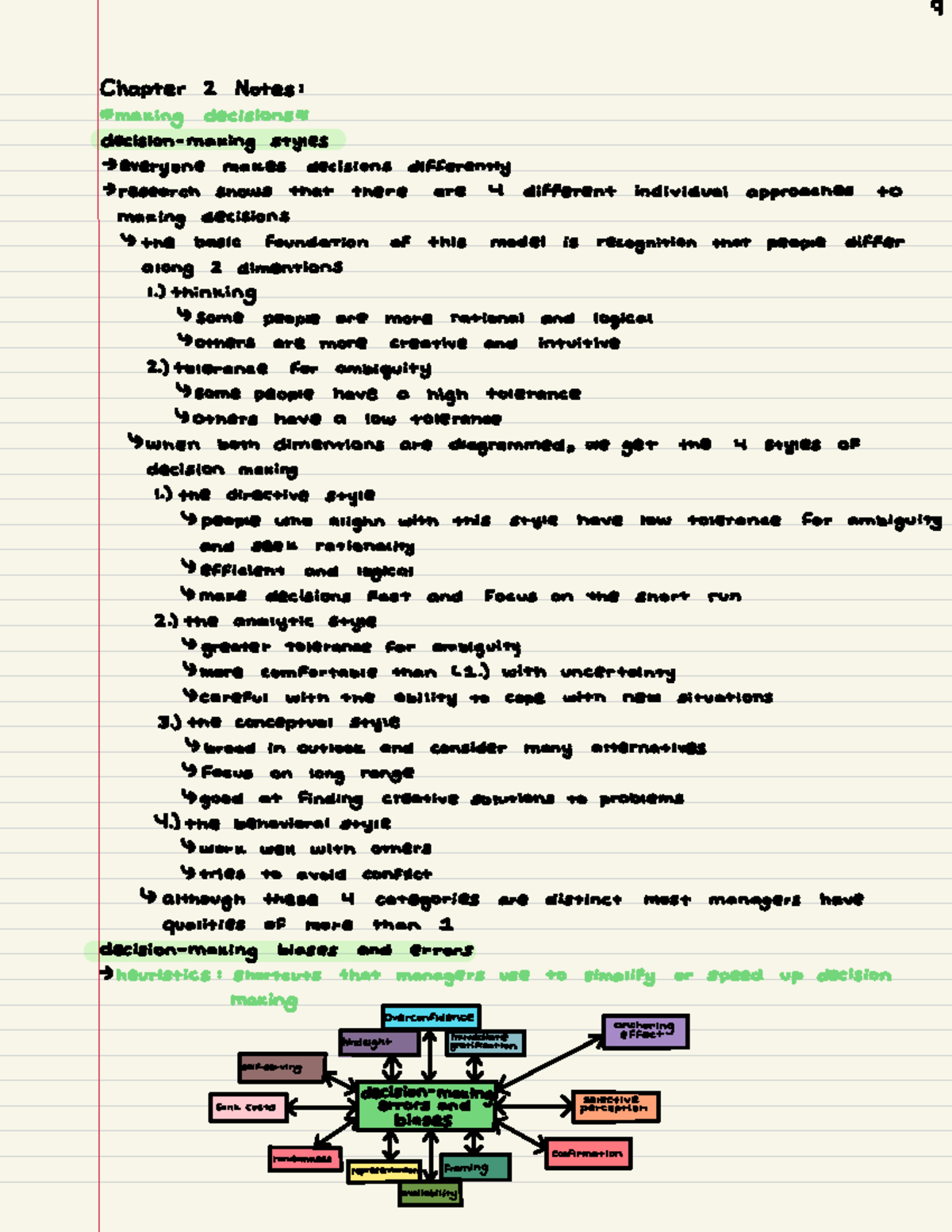 Introduction To Management Chapter 2 Page 3 - i Chapter 2 Notes ...