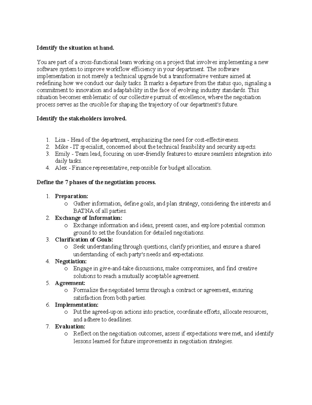 New Microsoft Office Word Document - Identify the situation at hand ...