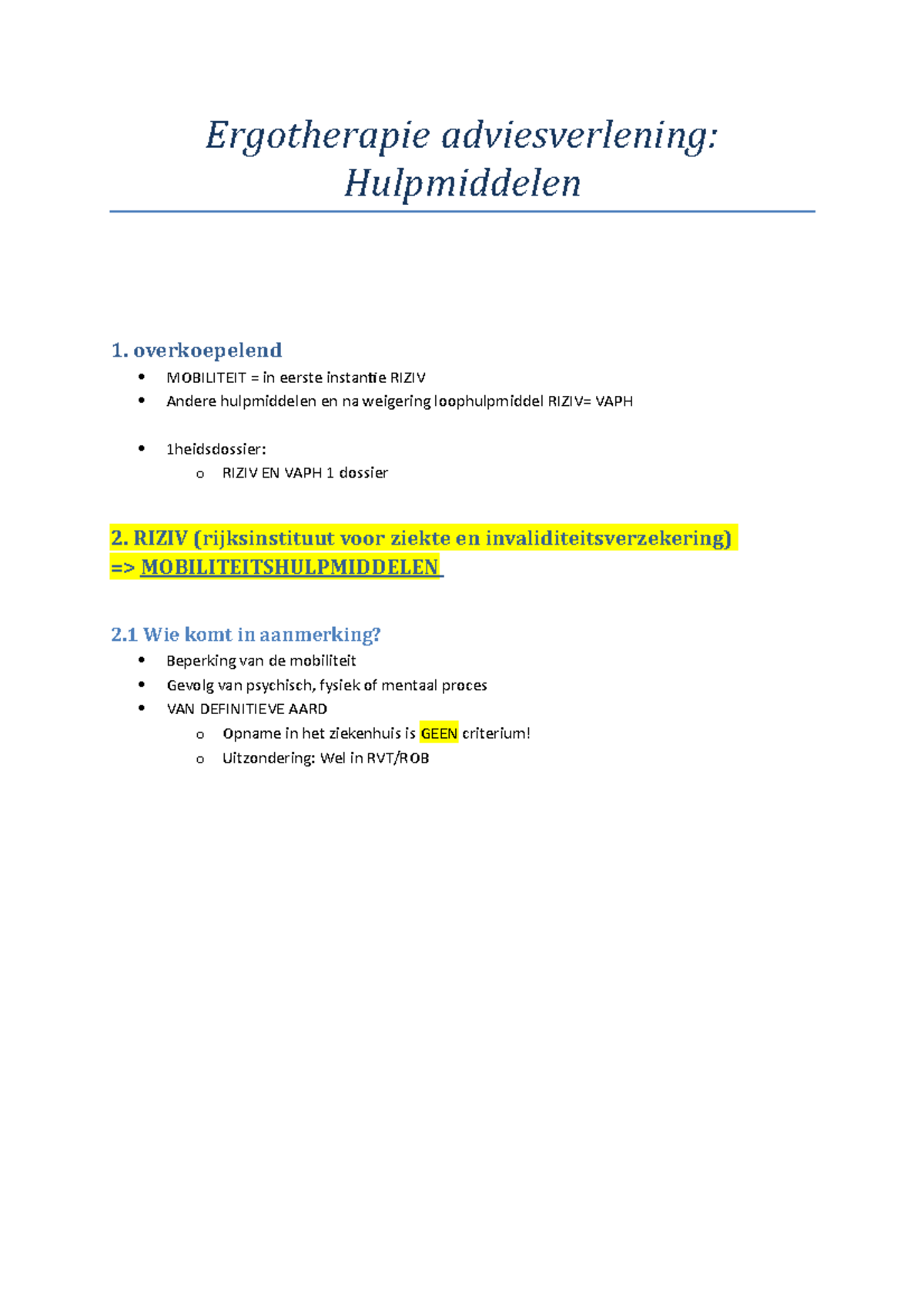 Ergotherapie adviesverlening - Ergotherapie adviesverlening ...