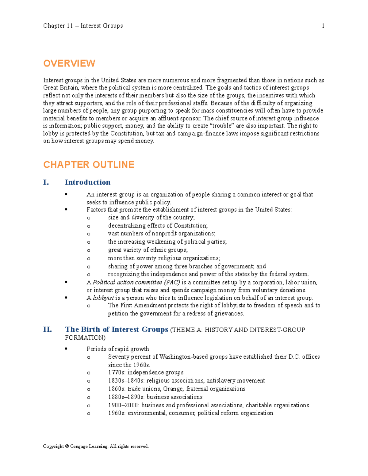 Intro to Intrest groups - OVERVIEW Interest groups in the United States ...