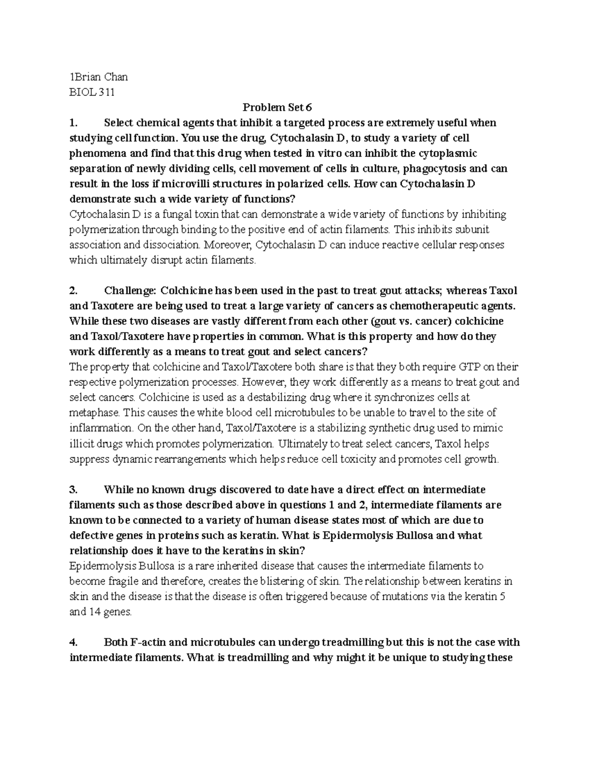 BIOL 311 Problem Set 6 - discussion set - 1Brian Chan BIOL 311 ...