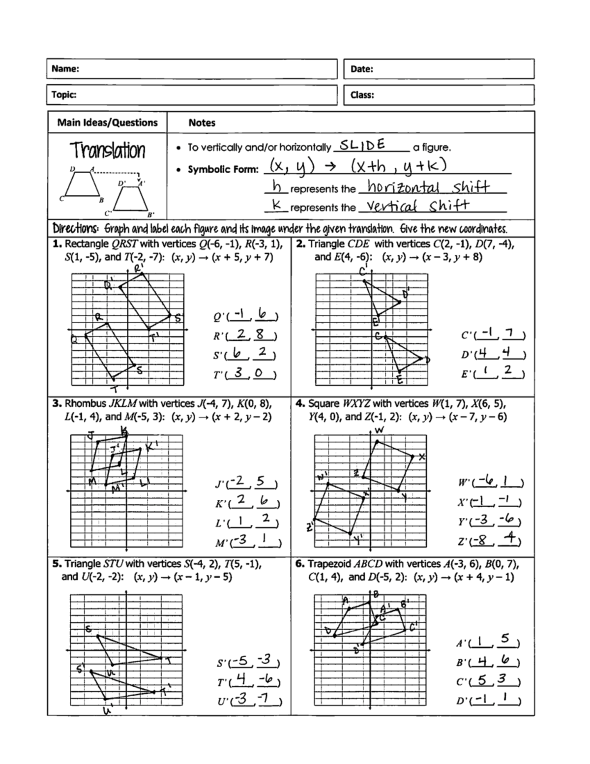 Answer Key – Translations HW-1 - GR6403 - Studocu