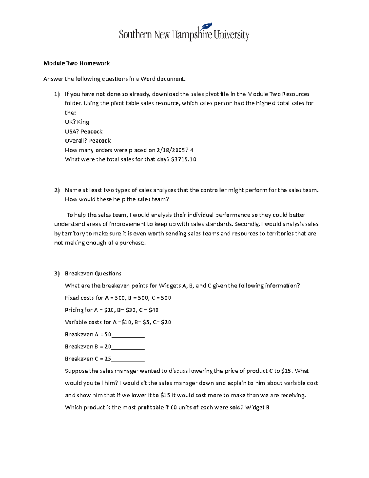 ACC 340 Module Two Homework - Module Two Homework Answer the following ...