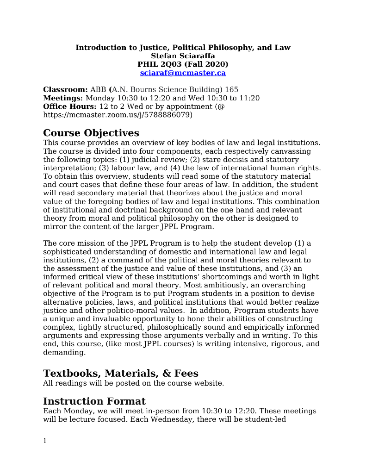 Fall 2022 2Q03 Syllabus (without reading assignments) - Philos 2Q03 ...