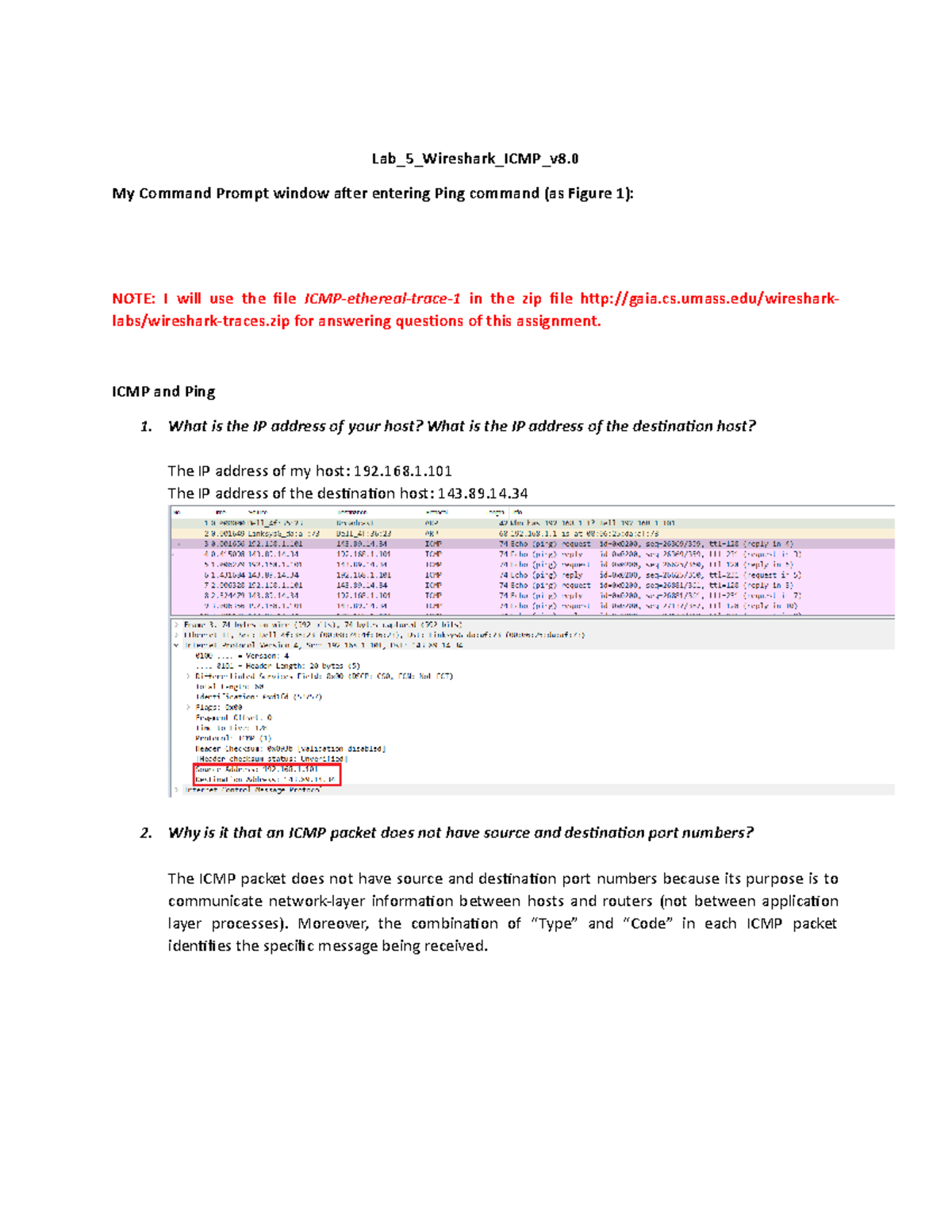 Lab5 Material Wireshark Lab5wiresharkicmpv8 My Command Prompt Window After Entering Ping