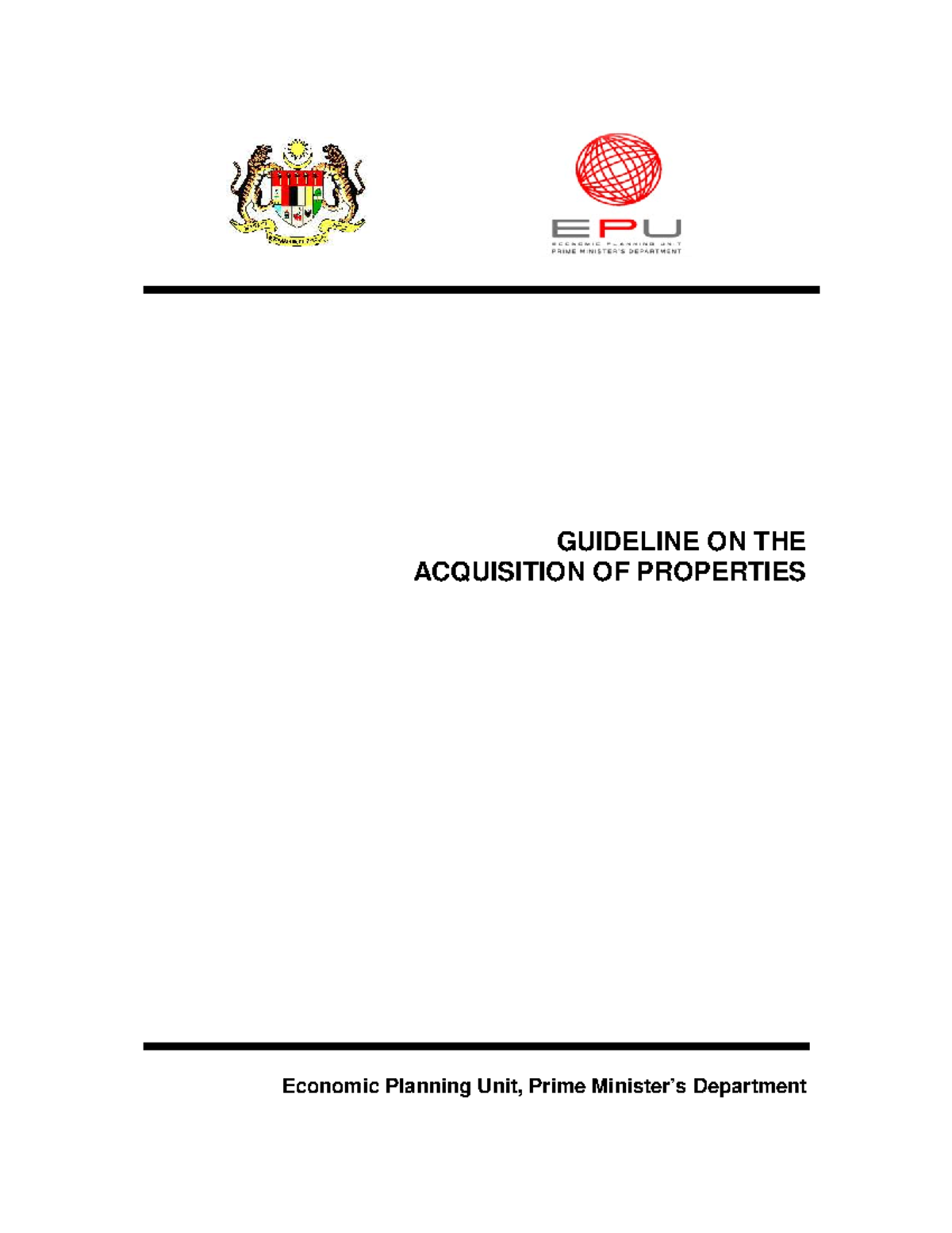 EPU Guidline (English) - GUIDELINE ON THE ACQUISITION OF PROPERTIES ...