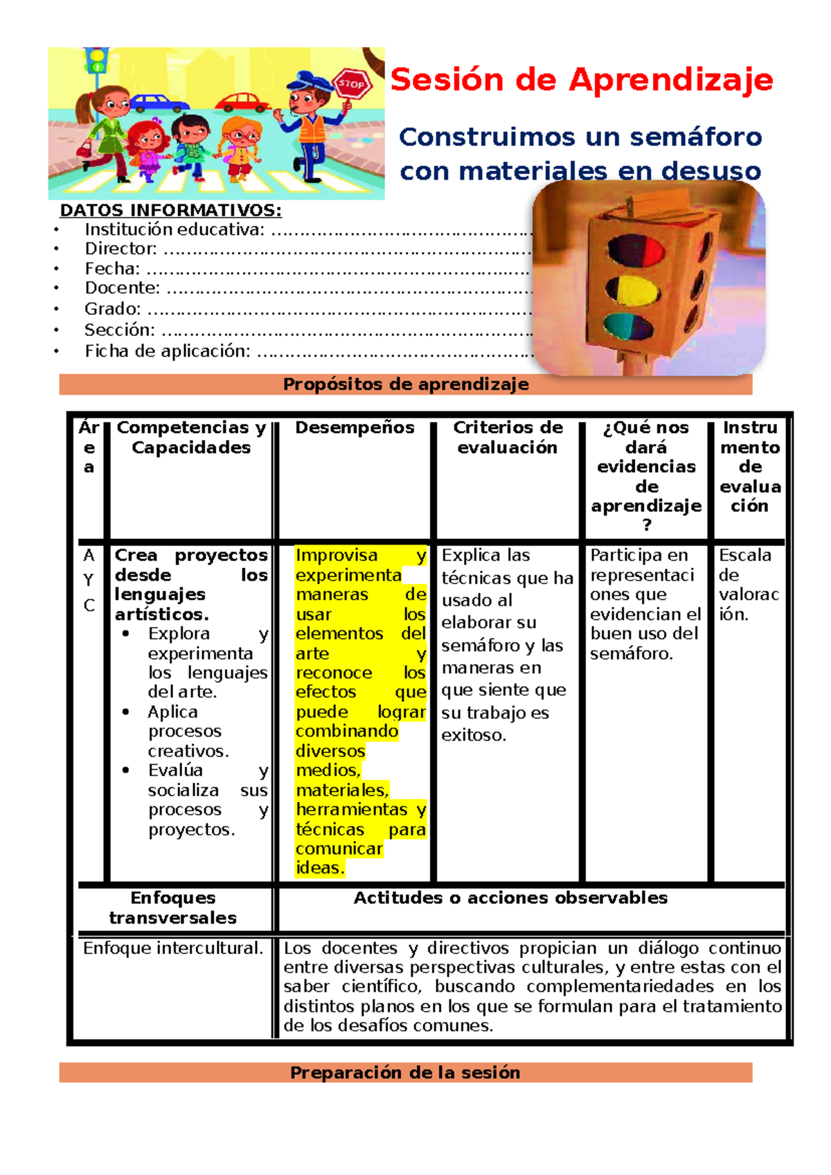 3° Sesión DÍA 5 ART Construimos UN Semáforo CON Materiales EN Desuso ...