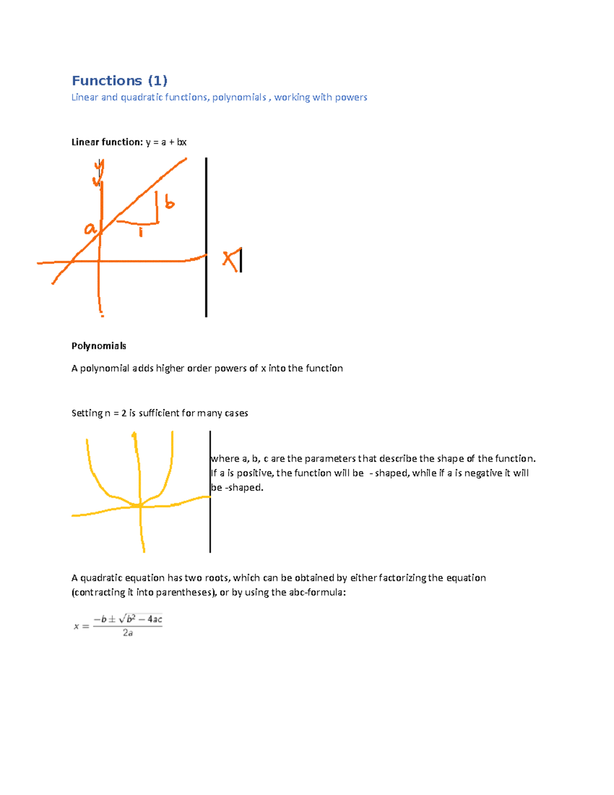 QRM3 videos - summary knowledge clips - Functions (1) Linear and ...
