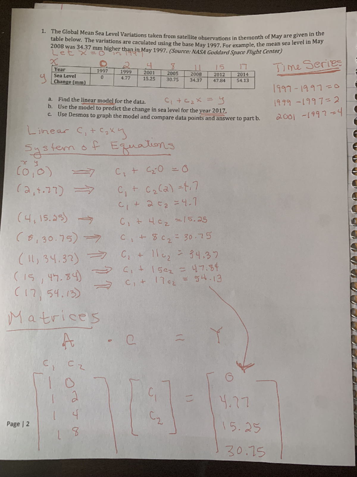 Data Fitting Time Series Data - MATH 111 - Studocu