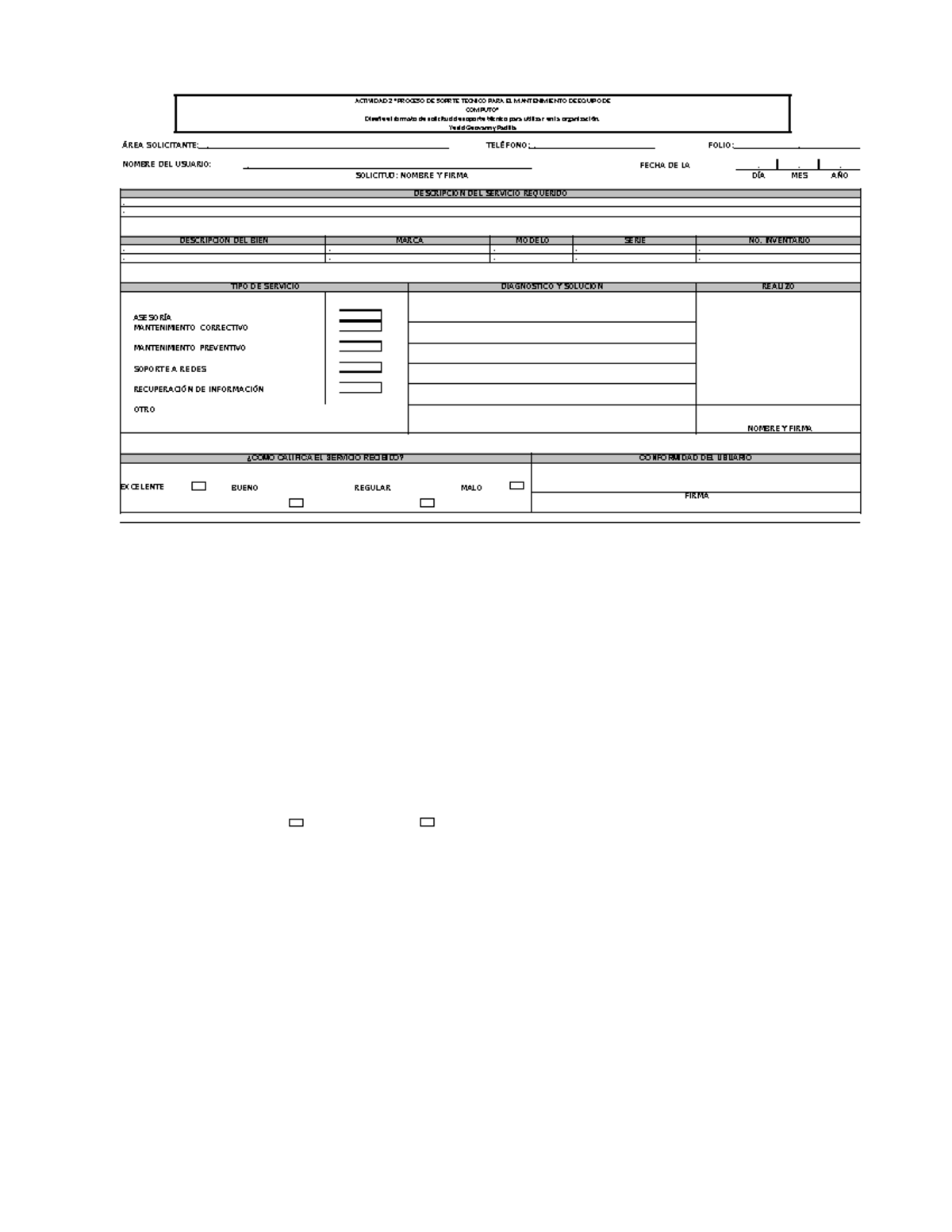 Formato-de-solicitud-de-soporte-tecnico-para-utilizar-en-la-organizacion - ACTIVIDAD 2 "PROCESO ...
