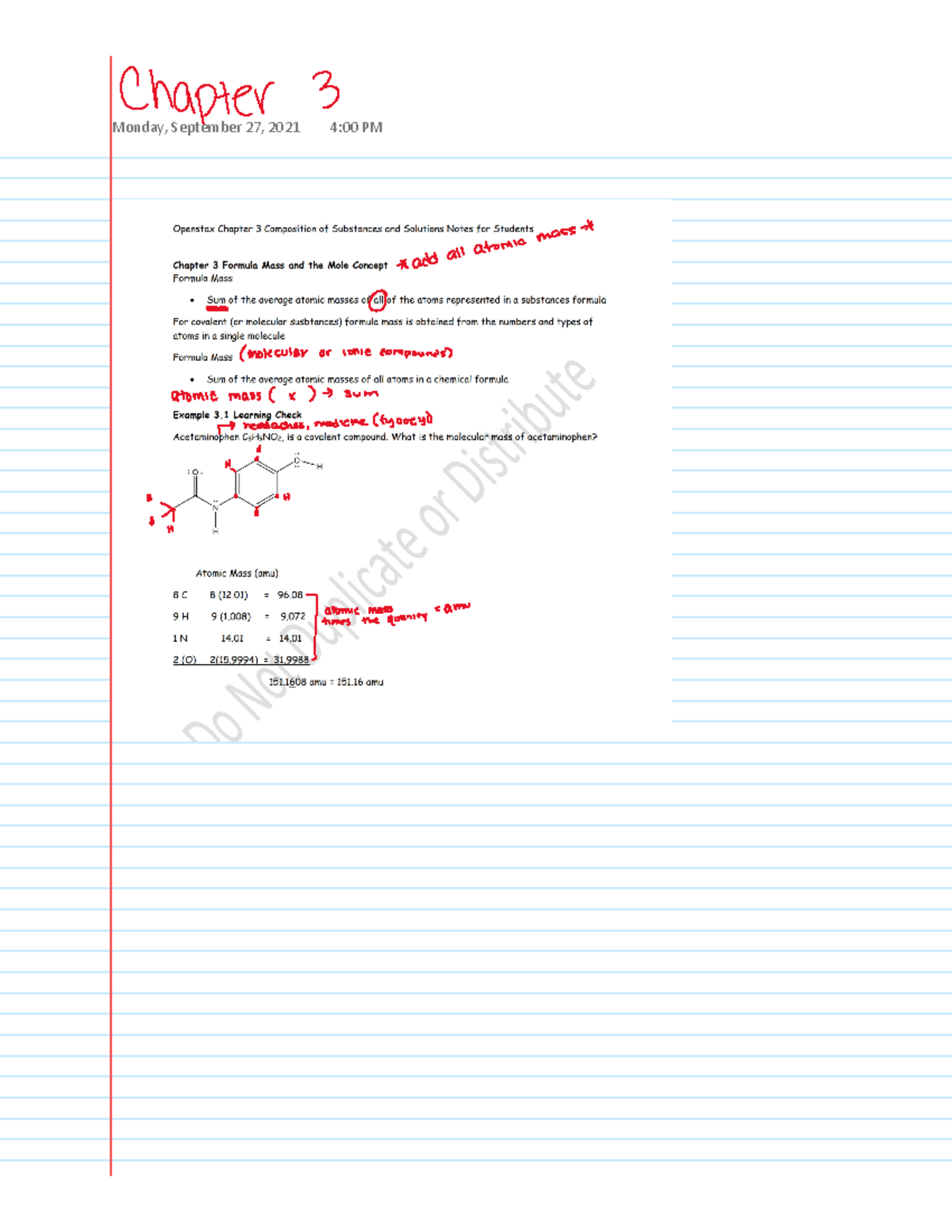 Chapter 3 Chem - Pete Bell - Chem 0120 - Monday, September 27, 2021 4: ...