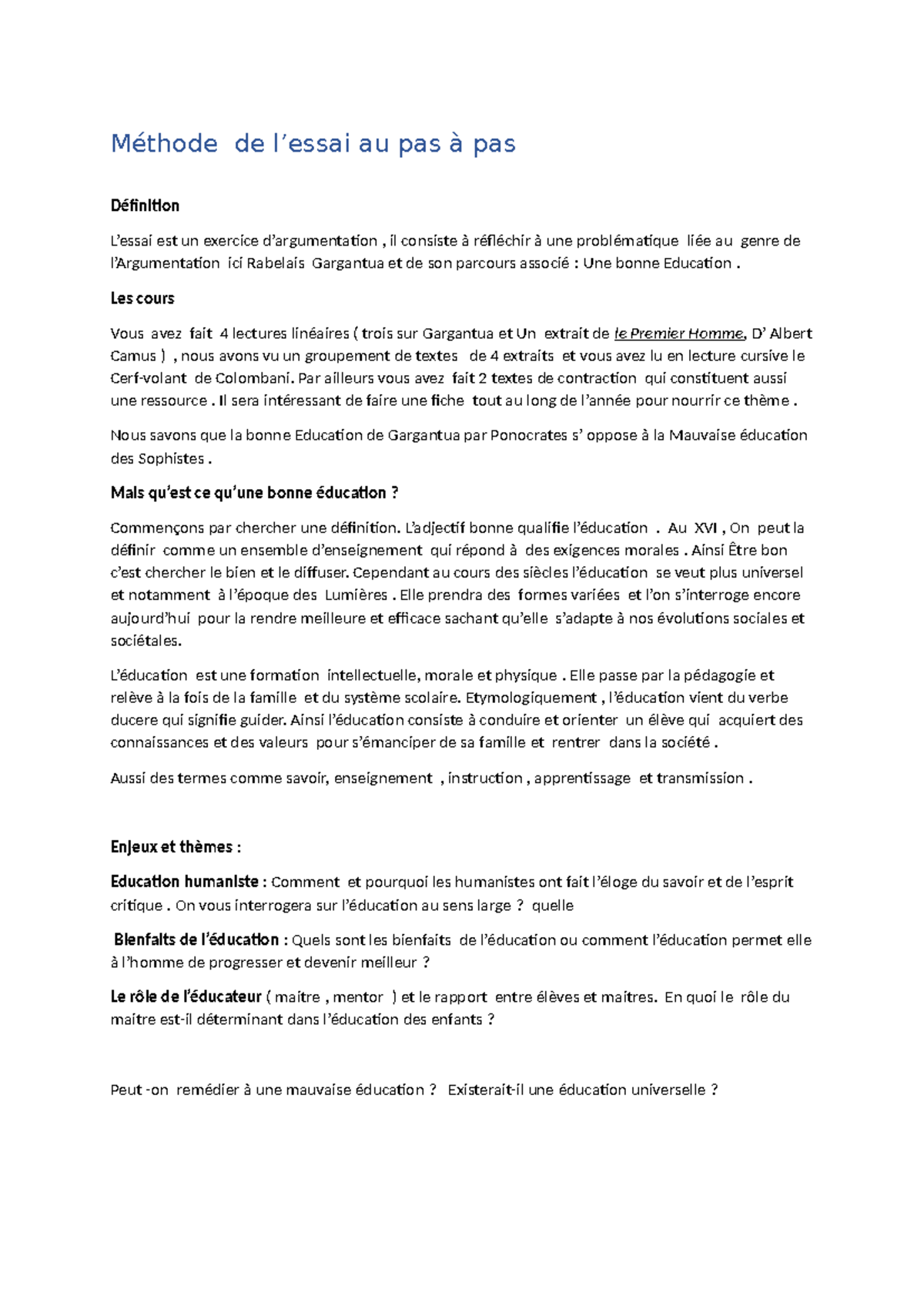 Methodologie au pas à pas - Méthode de l’essai au pas à pas Définition ...