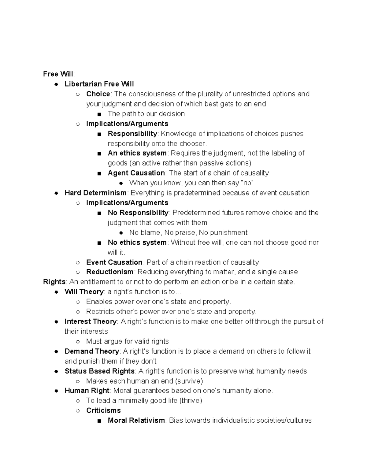 Untitled document-2-2 - Free Will : Libertarian Free Will Choice : The ...
