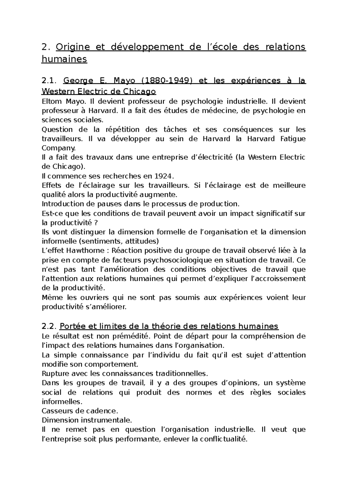 P2 Chapitre 2 Management Des Organisations 2 Origine Et