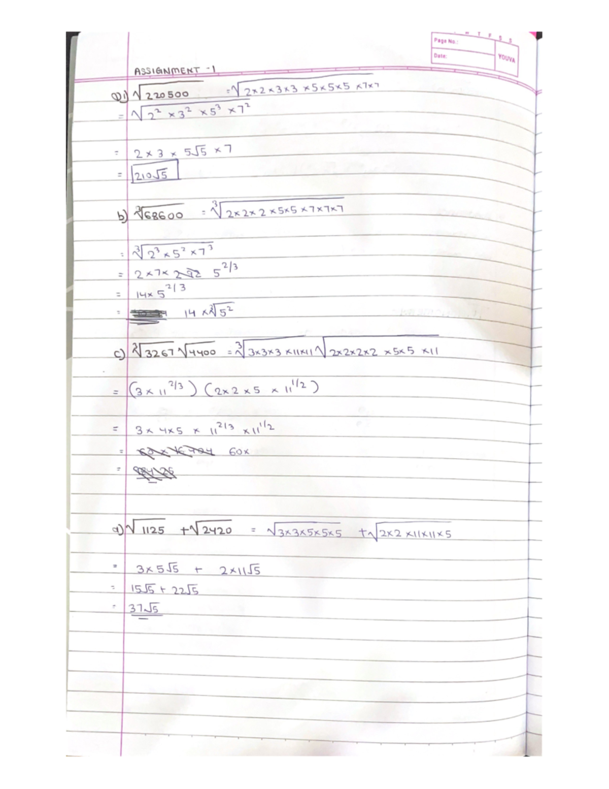 Page No - ASSIGNMENT - Math 270 - Studocu