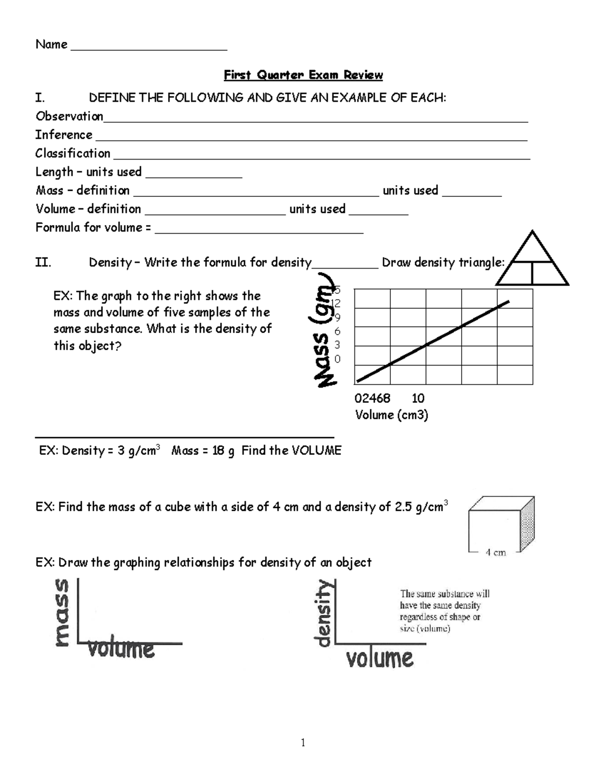 1st q exam review - prepare for the first quarter exam! - 02468 10 ...