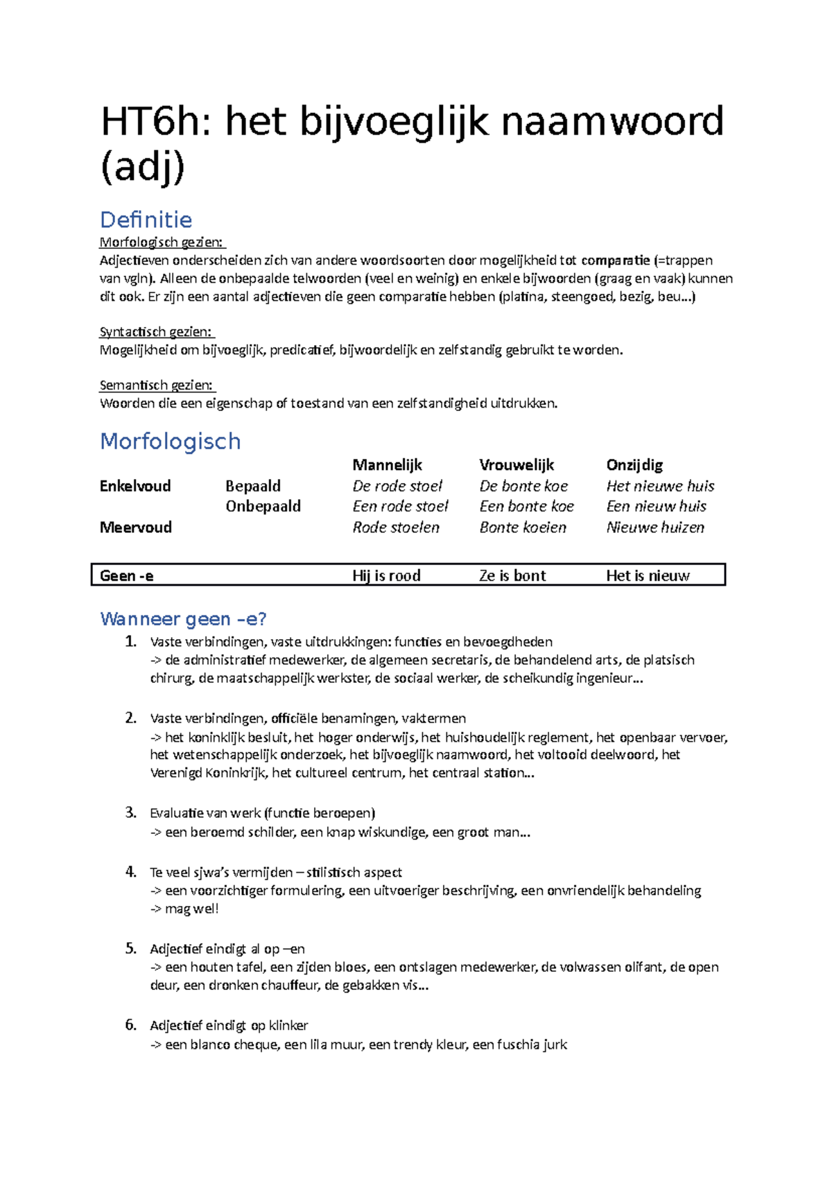 HT6h - Taalbeschouwing 1: Nederlands prof: Kloots - HT6h: het ...