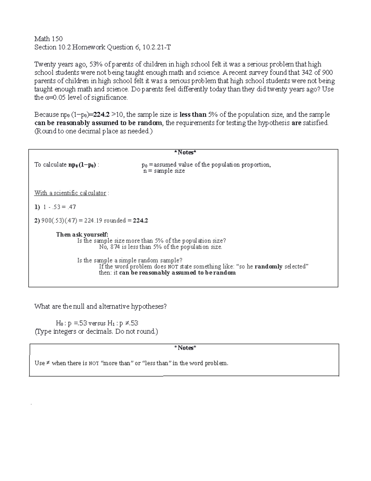 Section 10 2 Homework Question 6 10 Math 150 Section 10 Homework