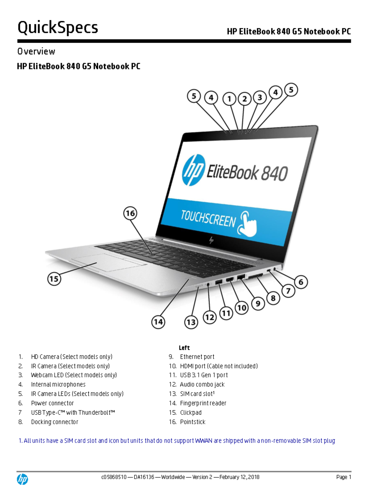 4a5e08301 d84107 abae7f839159 df92e6d4d - Overview HP EliteBook 840 G5 ...