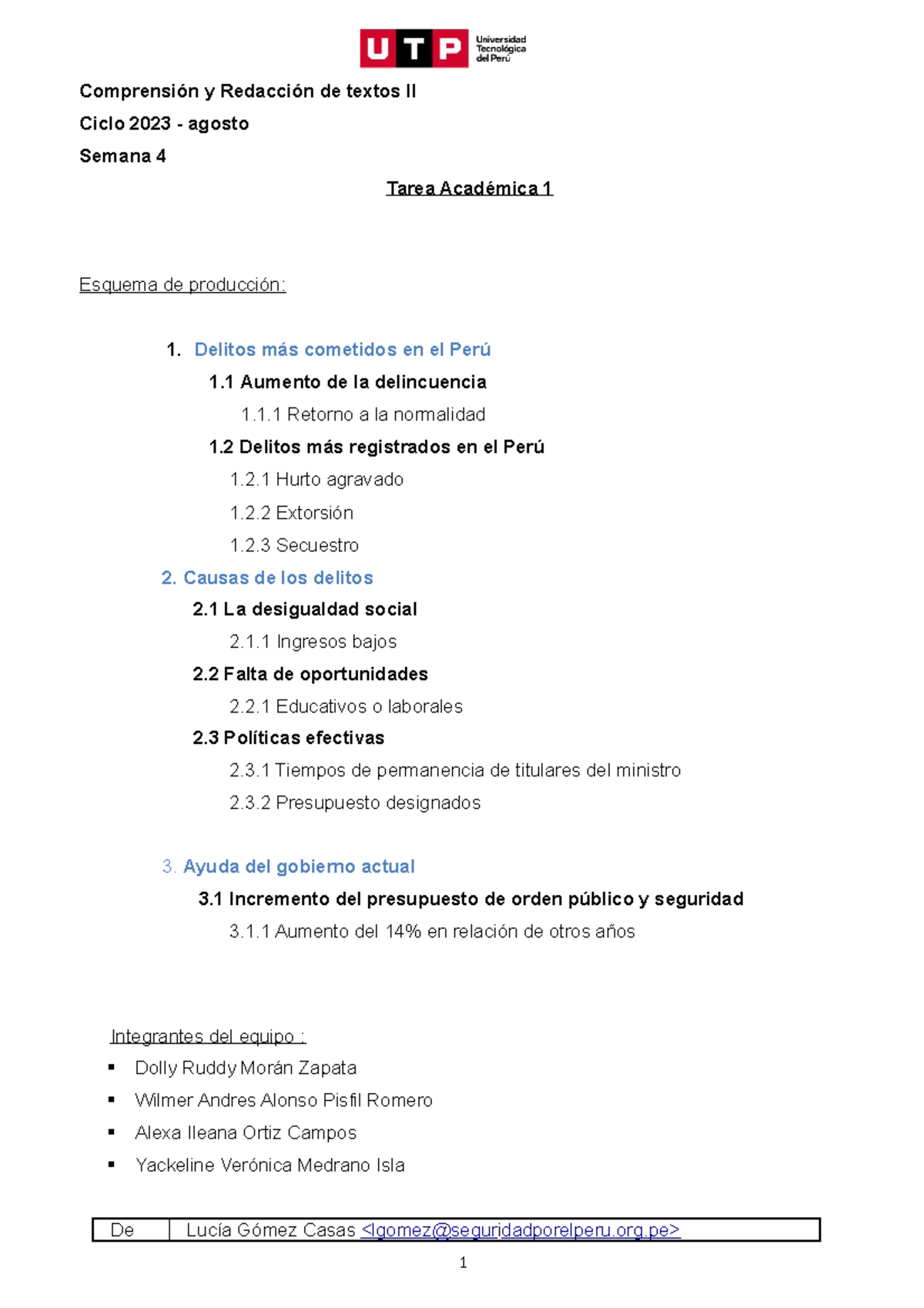 Semana 04- Tarea académica 1 - Comprensión y Redacción de textos II Ciclo 2023 - agosto Semana 4 ...