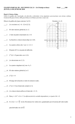 E1 Cálculo 1 - Practice exam for calculus 1 - Universidad de Puerto ...