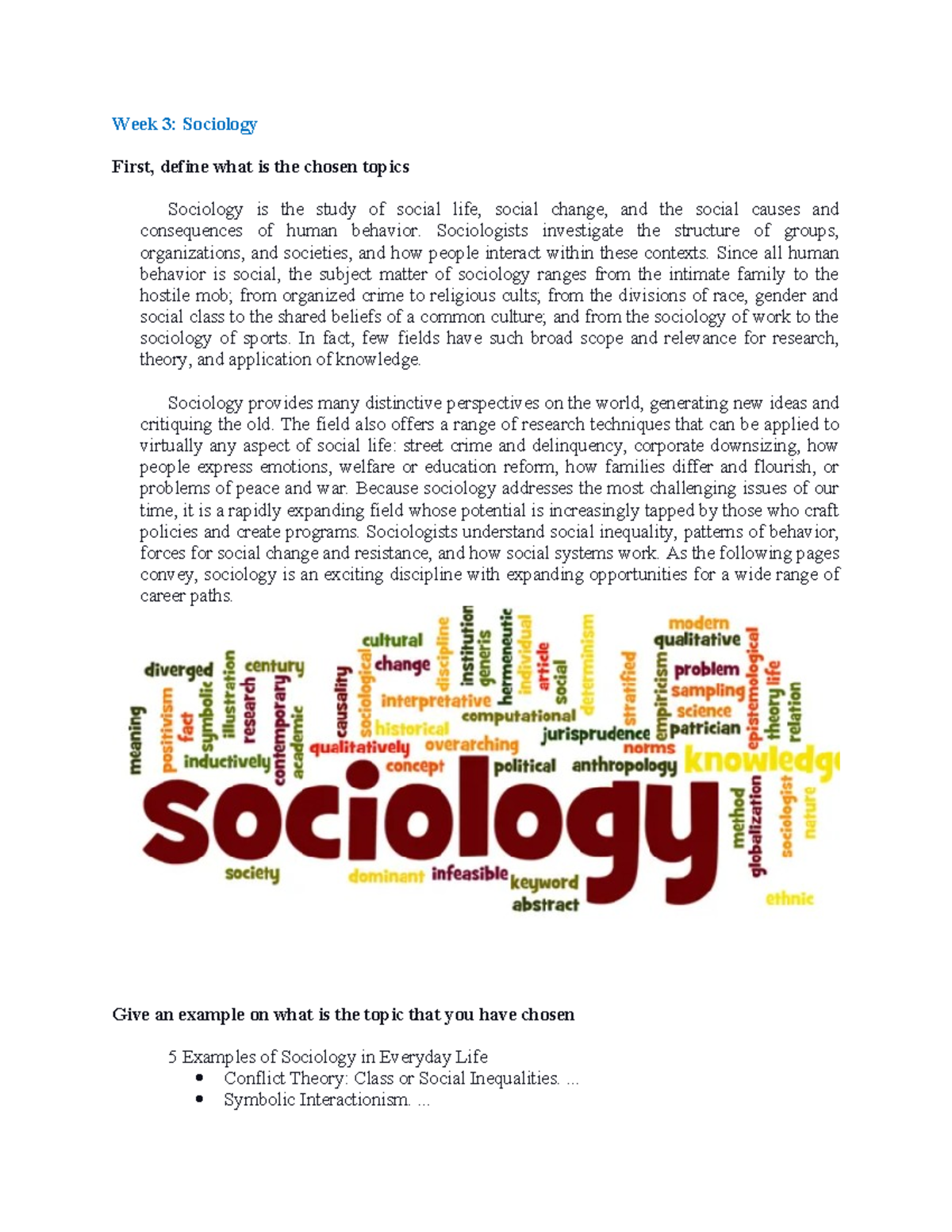 5 Examples of Sociology in Everyday Life - Week 3: Sociology First ...