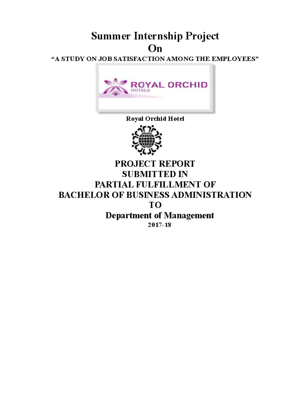 Aashi internship - class notes - Summer Internship Project On “A STUDY ...