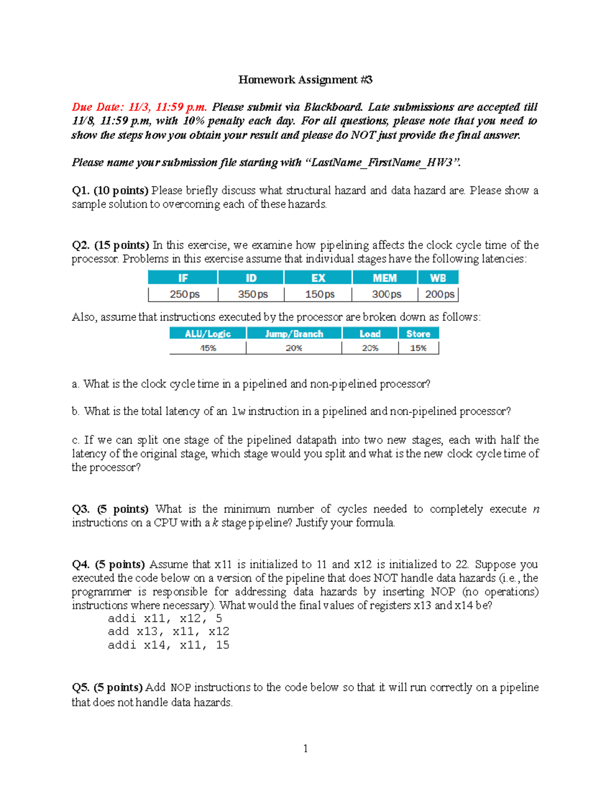 Assignment 3 - Please submit via Blackboard. Late submissions are accepted till 11/8, 11:59 p ...