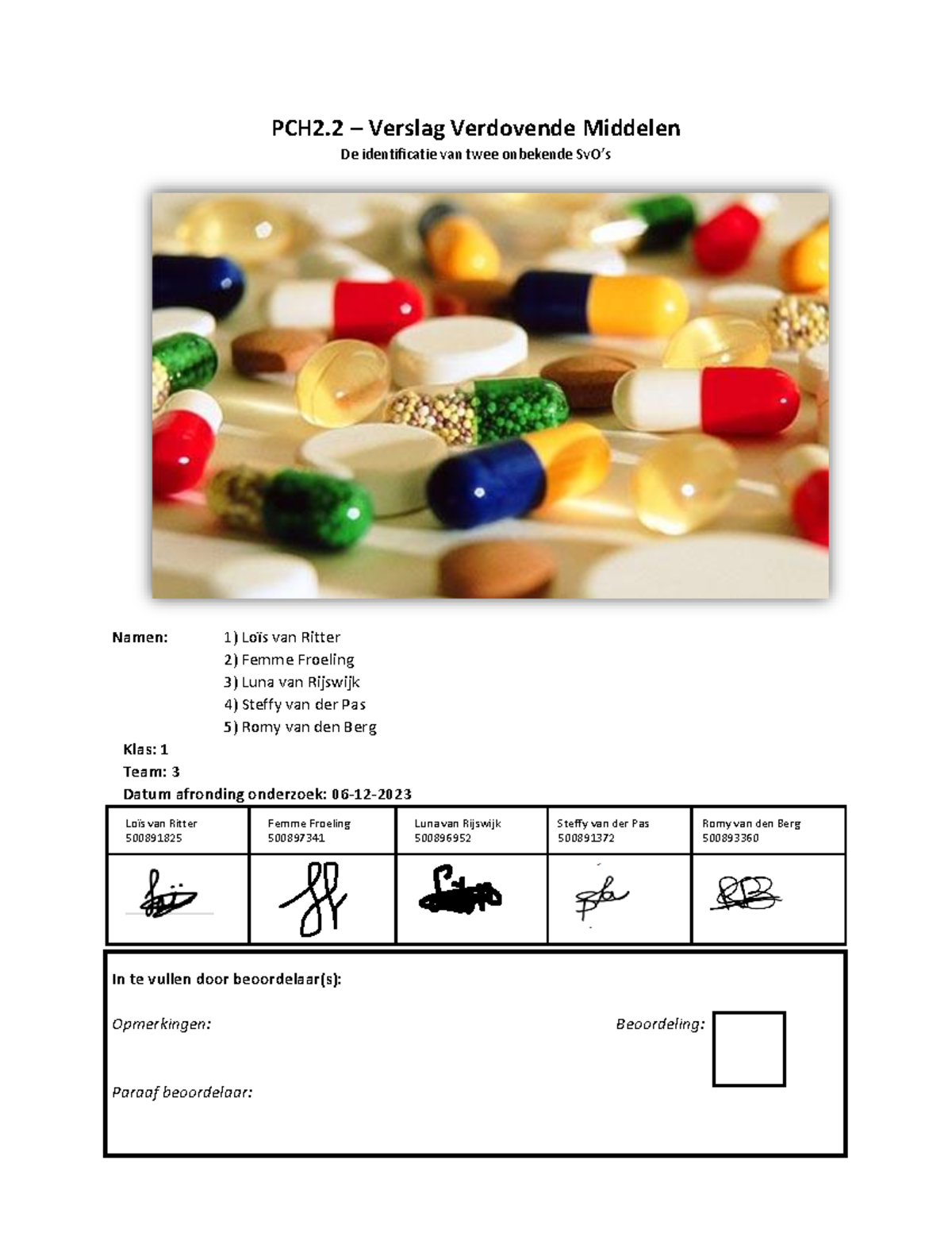 Verdovende middelen verslag - PCH2 – Verslag Verdovende Middelen De ...