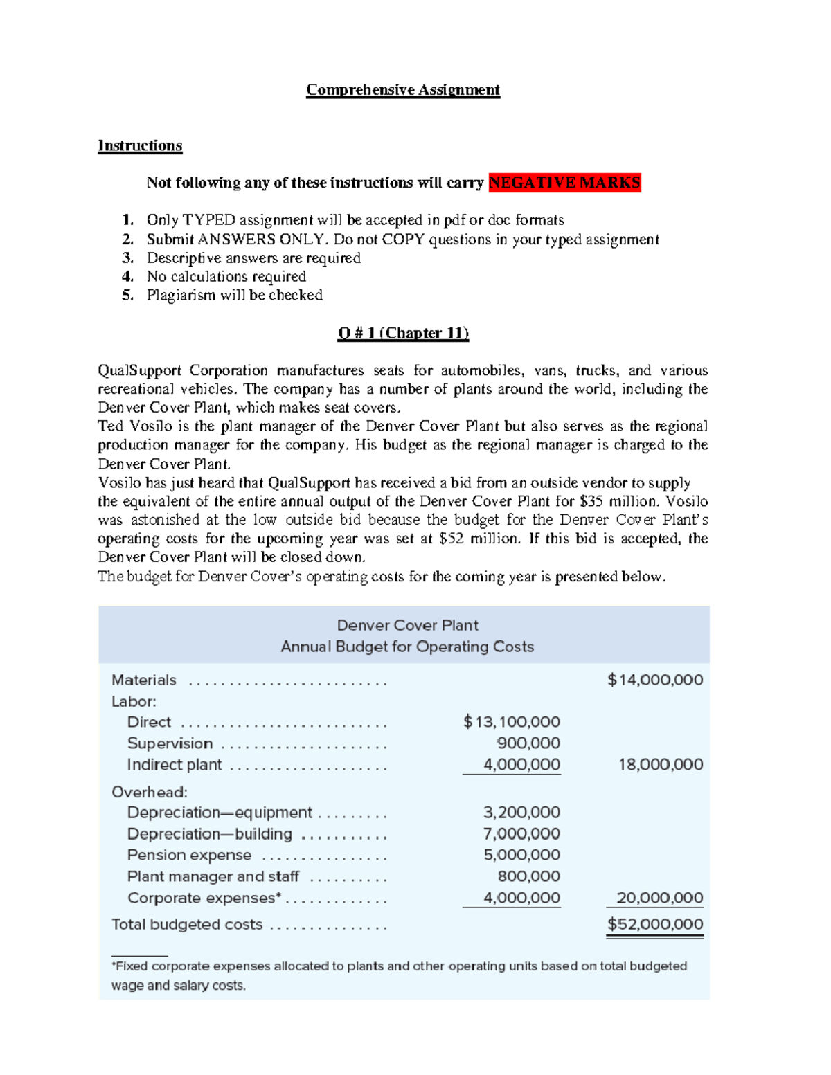 Project - Comprehensive Assignment - Comprehensive Assignment ...