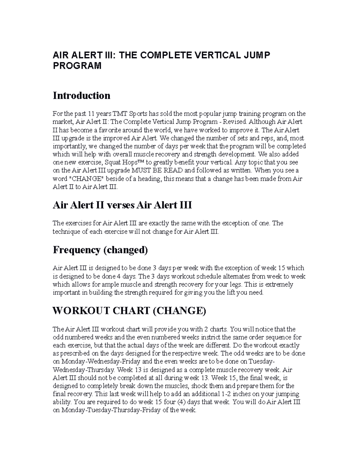 AIR Alert III PDF - sss - AIR ALERT III: THE COMPLETE VERTICAL JUMP ...