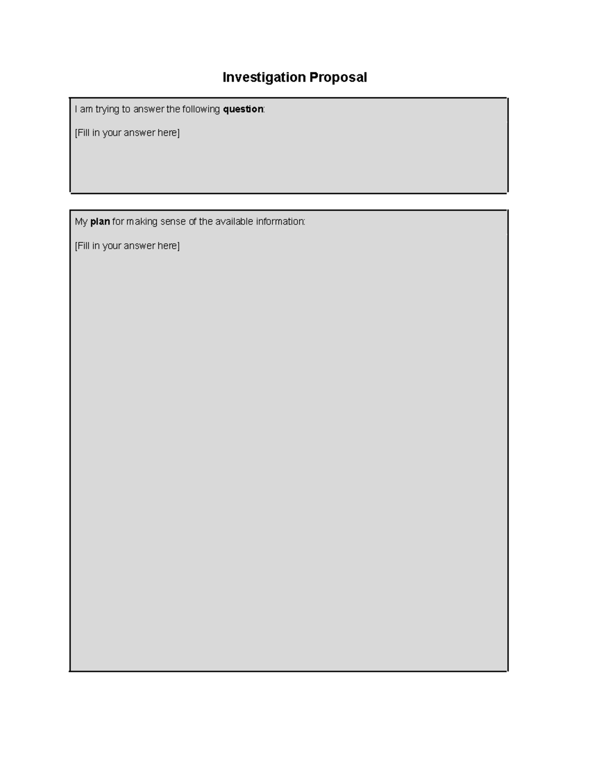 Remote Investigation Proposal E - Investigation Proposal I am trying to ...