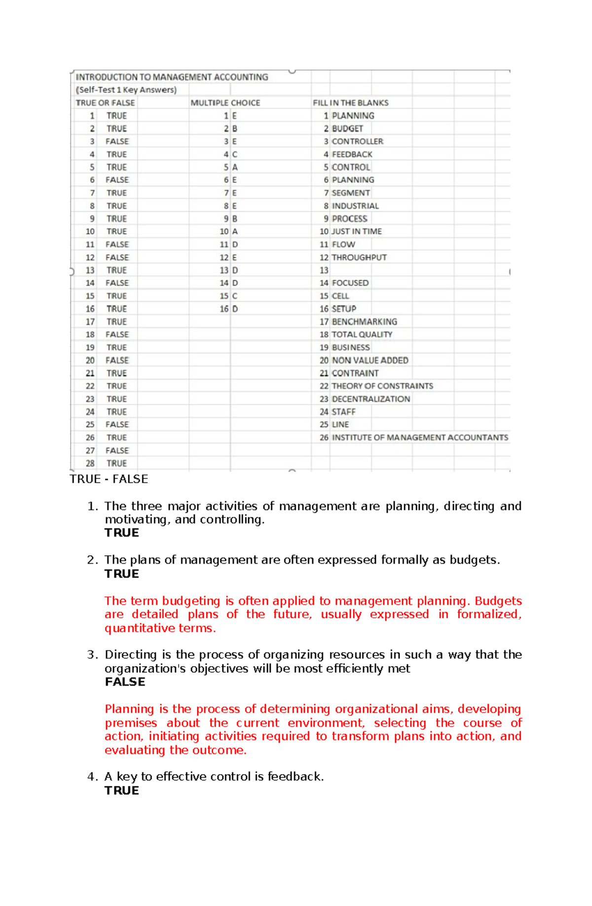 (3) Try This MAS Basic Consideration - TRUE - FALSE The three major ...