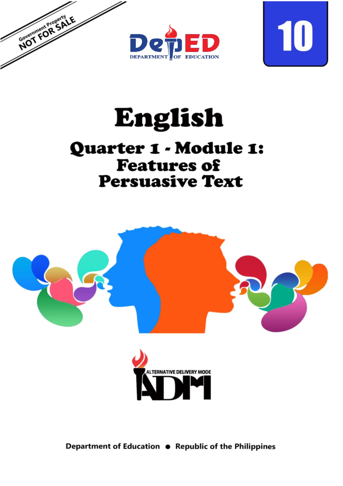 English 10 q1 mod1 Features Of Persuasivetext v3 - English- Grade 10 ...