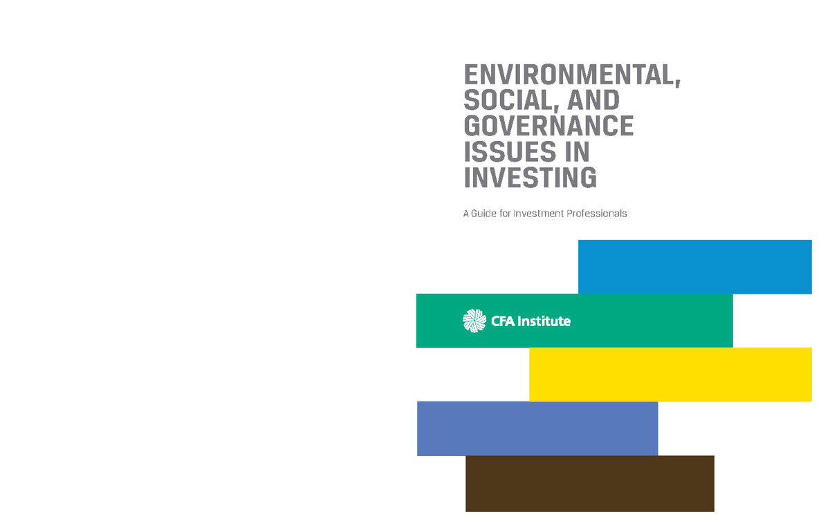 Esg issues in investing a guide for investment professionals ...