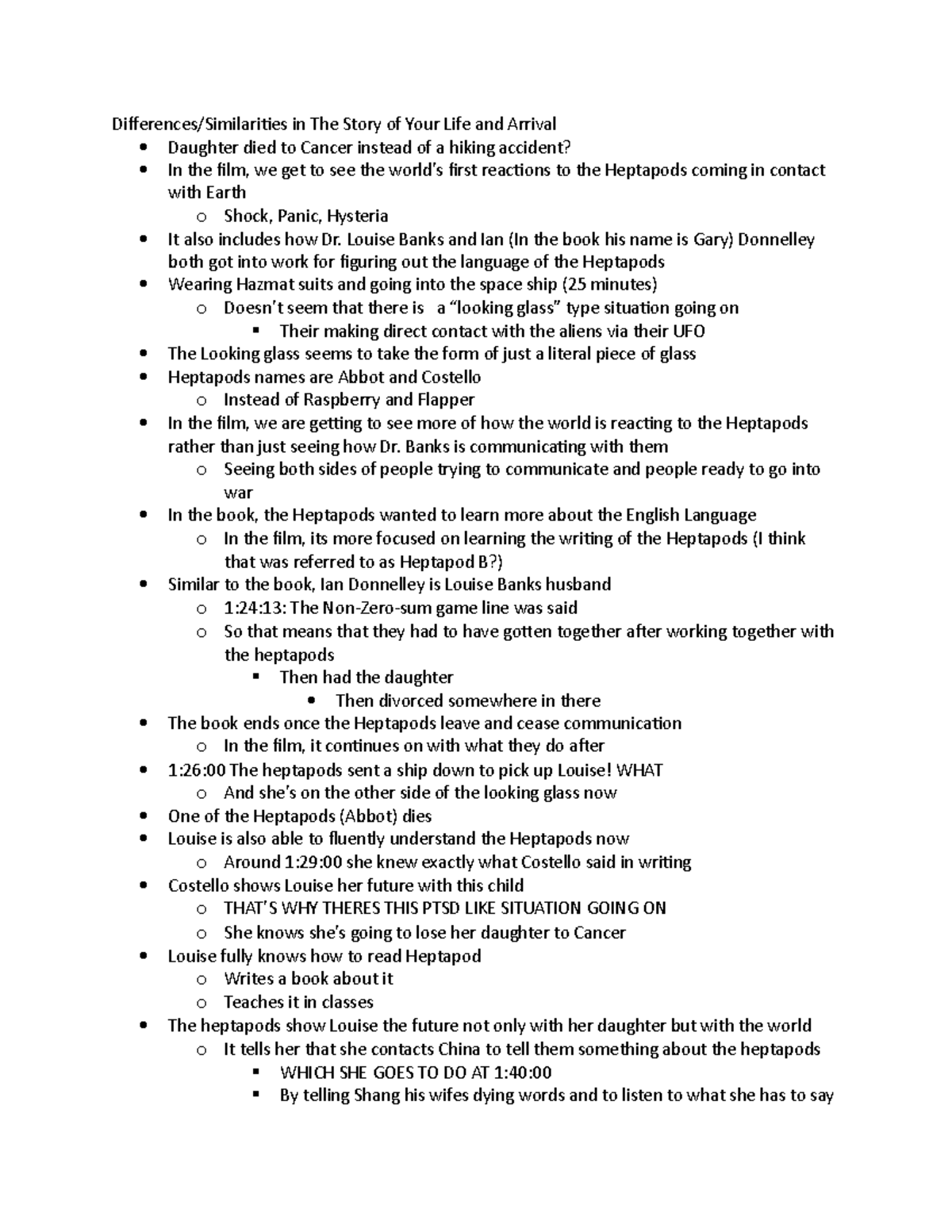 Arrival and Story of Your Life - Differences/Similarities in The Story ...