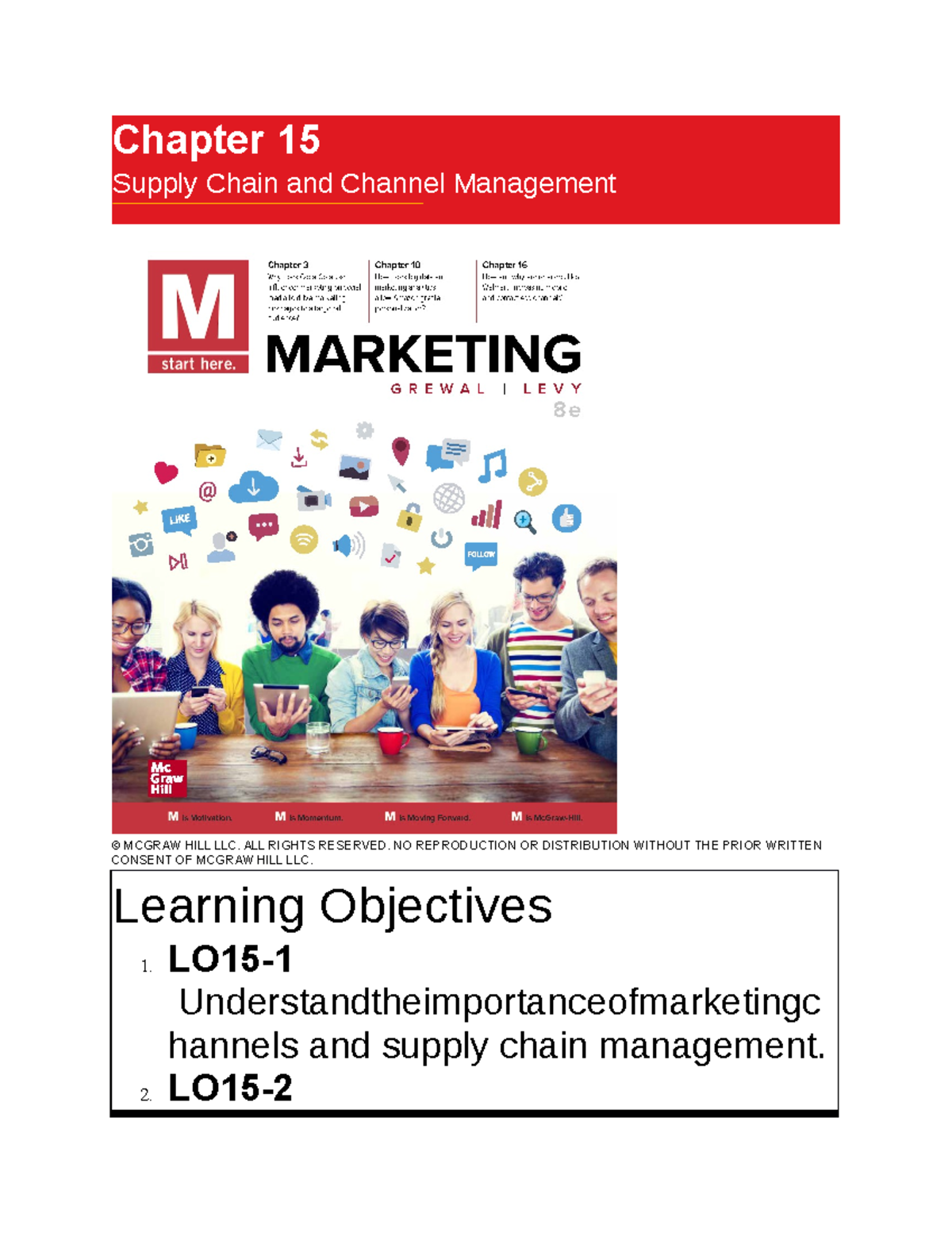 Chapter 15 - Instructor: Dr. Vivian Chen MAR3023 RVD RVH - Introduction ...