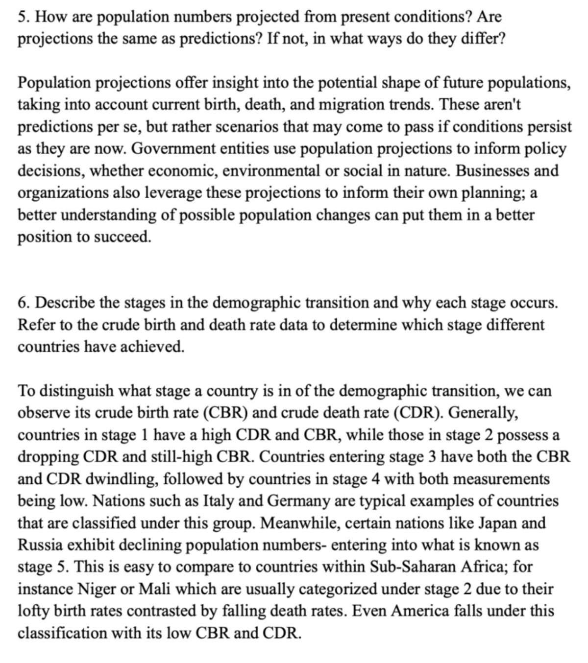 GEOG 101 People and their Environment Chapter 5 Study Guide #3 - 5. How ...