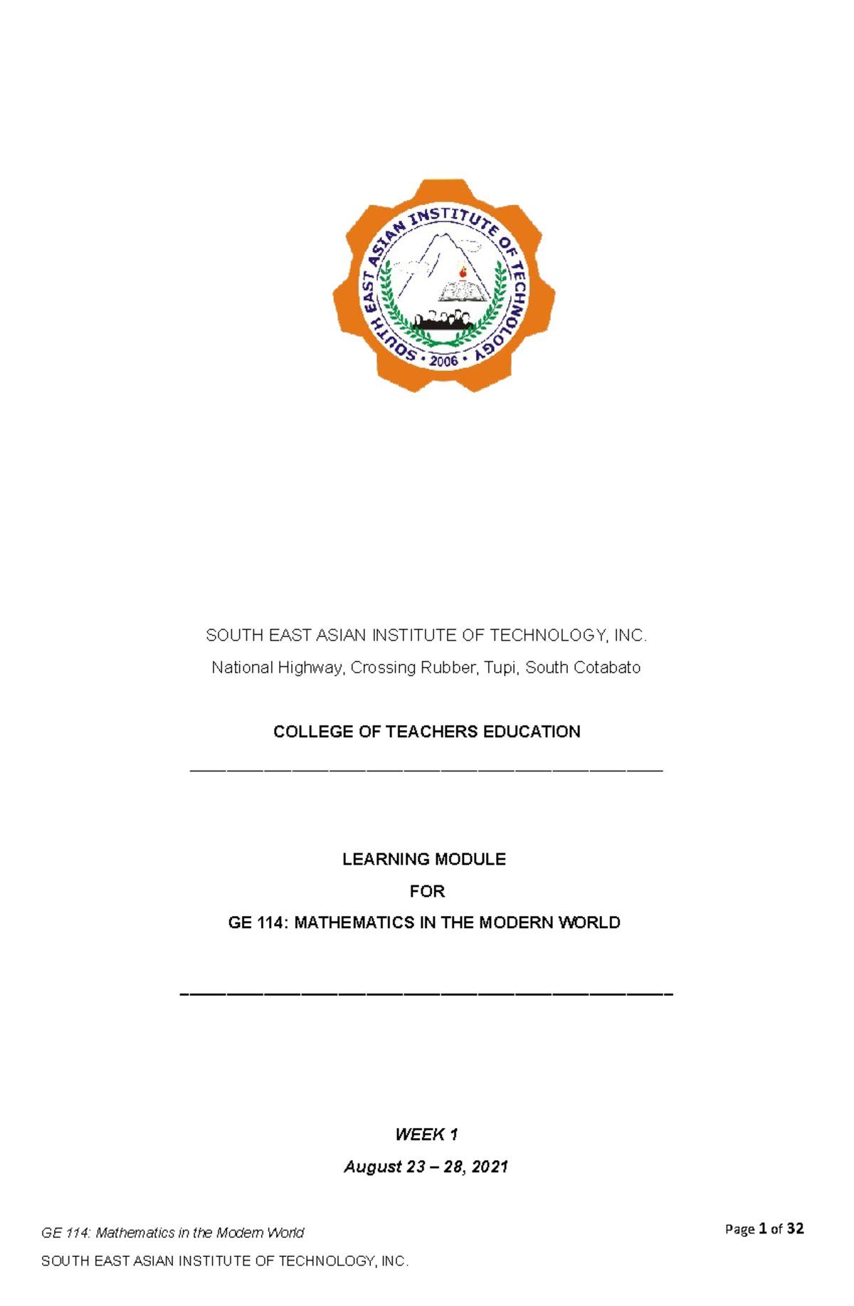 Local media 159780210965685200 - ####### SOUTH EAST ASIAN INSTITUTE OF ...