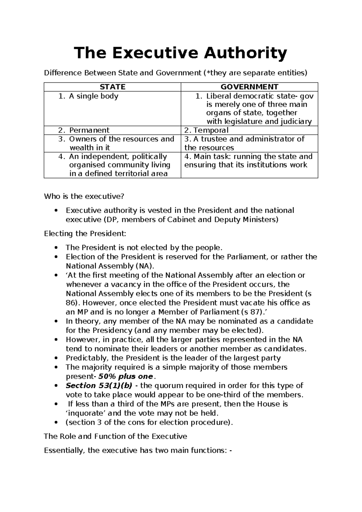 The Executive Authority( my notes) - The Executive Authority Difference ...
