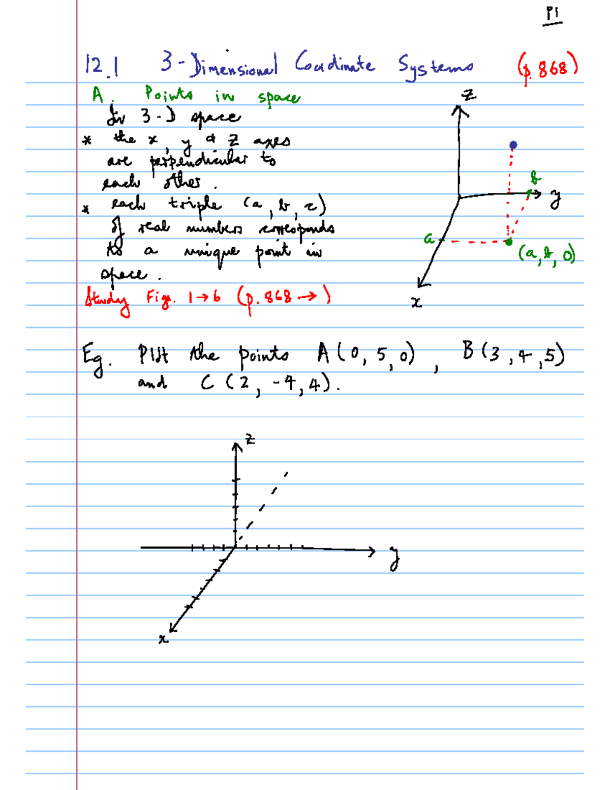 18 19 12.1 3-Dimensional Coordinate Systems - PI 12 Dimensional ...