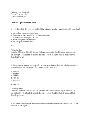 The Cell 7e Ch09 Test Bank - Test Bank by Robert McGehee and Brian ...