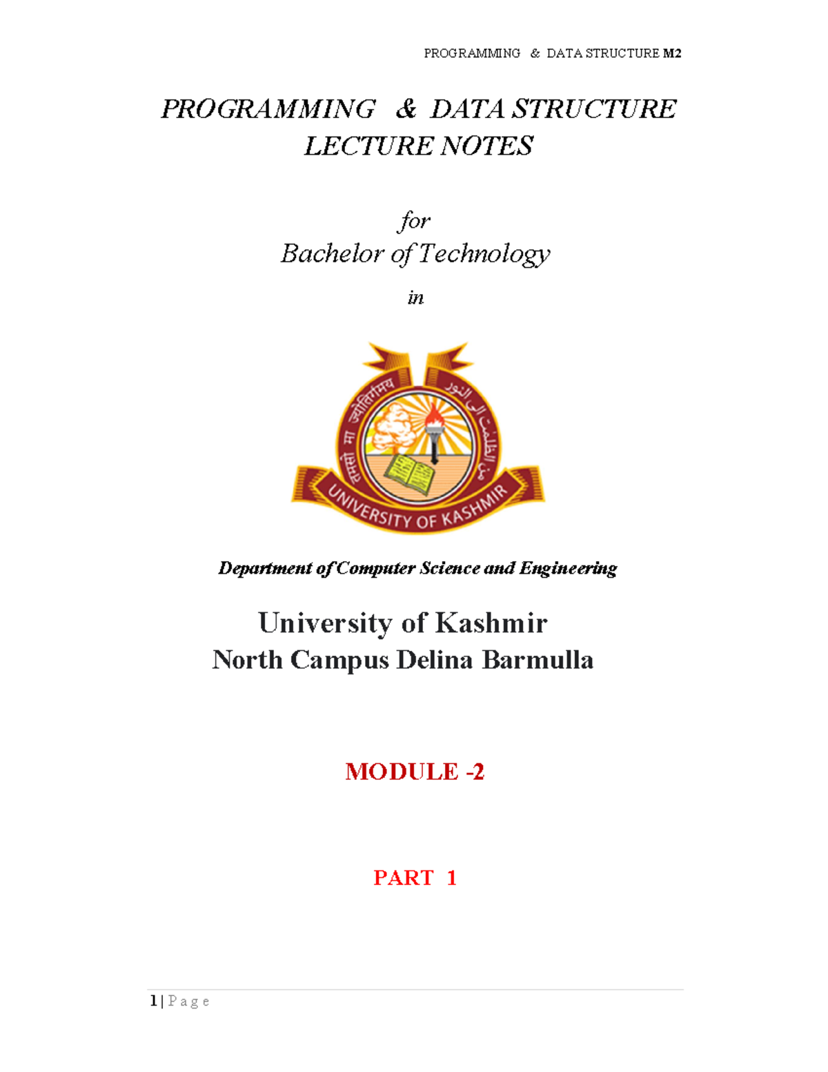 Programming n DATA Structure CSE Module 2 Part 1 - PROGRAMMING & DATA ...